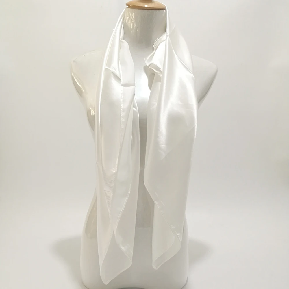 White Square Scarf | Silk Hijab Scarves | White Silk Scarf | Black Silk ...