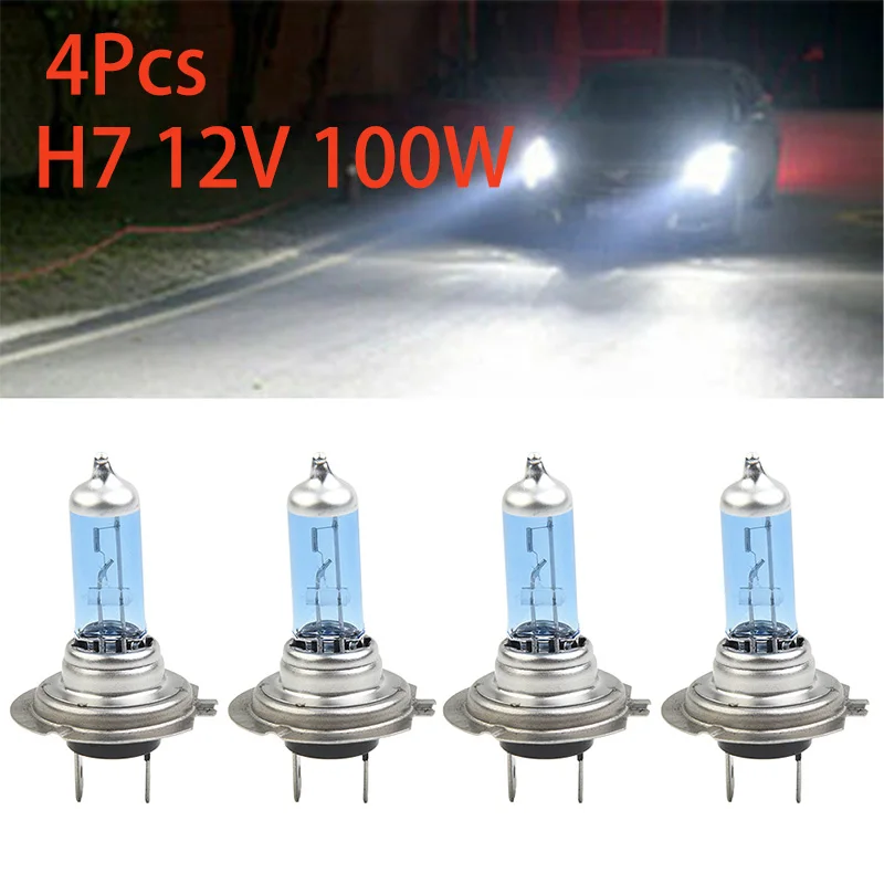 4PCS-H7-100-90W-Car-Halogen-Bulb-12V-Halogen-Light-Headlight-Bulbs ...