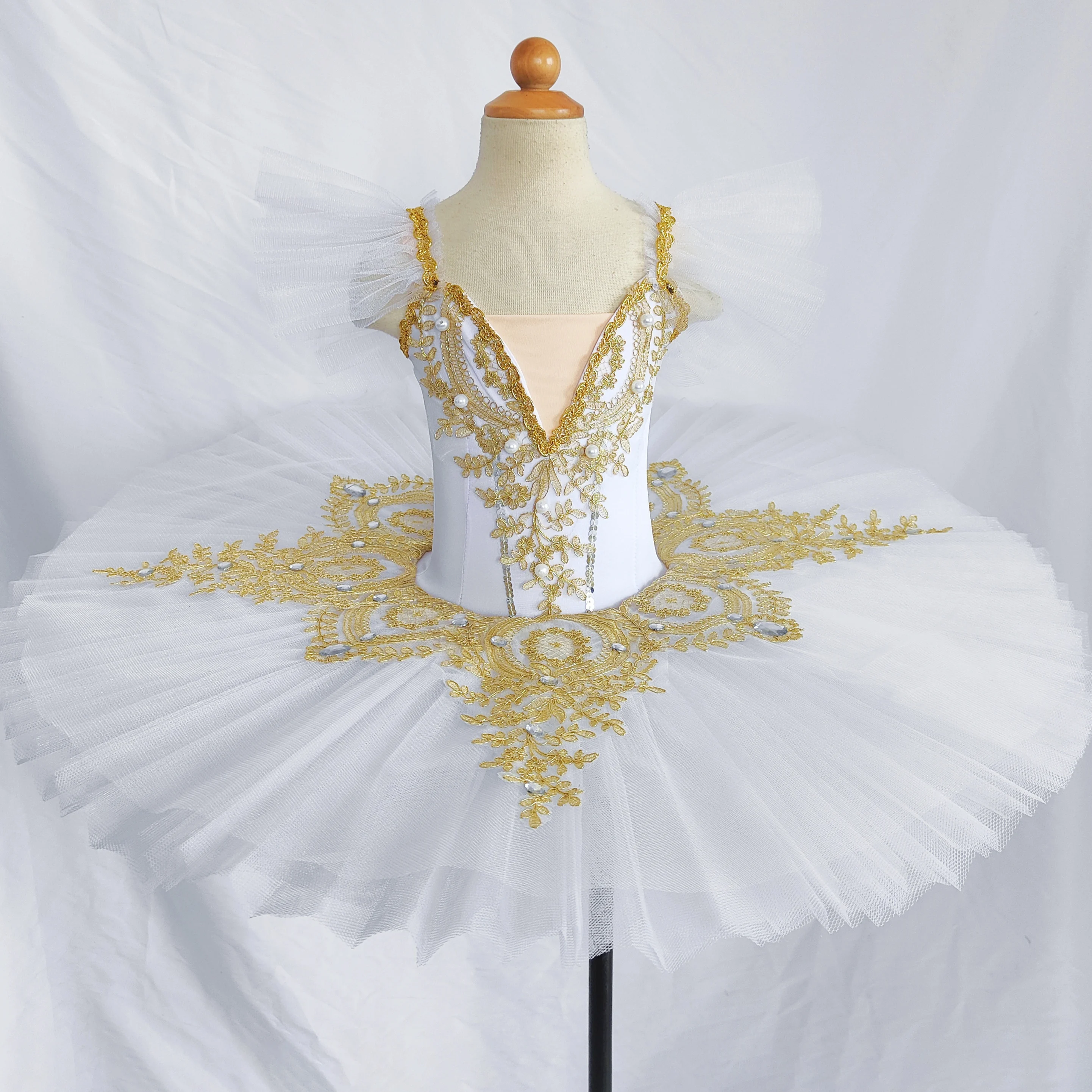 Classic Professional Ballet Tutu Adult Kids White Swan Lake Pancake