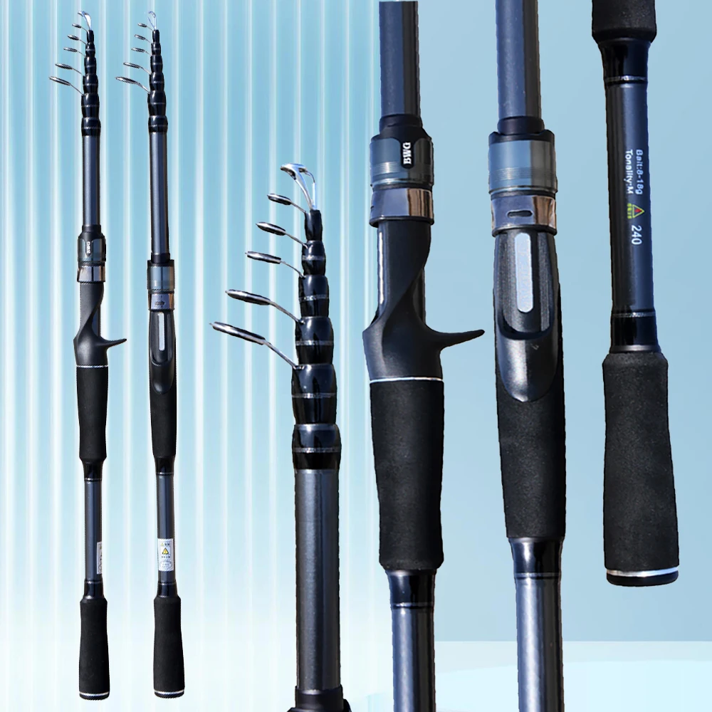 Ultralight-Carbon-Fishing-Rod-Casting-Spinning-Lure-Pole-M-Solid-Tip ...