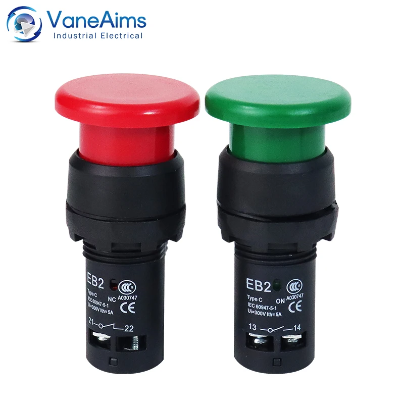 EB2-Big-Red-Green-Push-Button-Switch-On-Off-Latching-Momentary-Switch ...