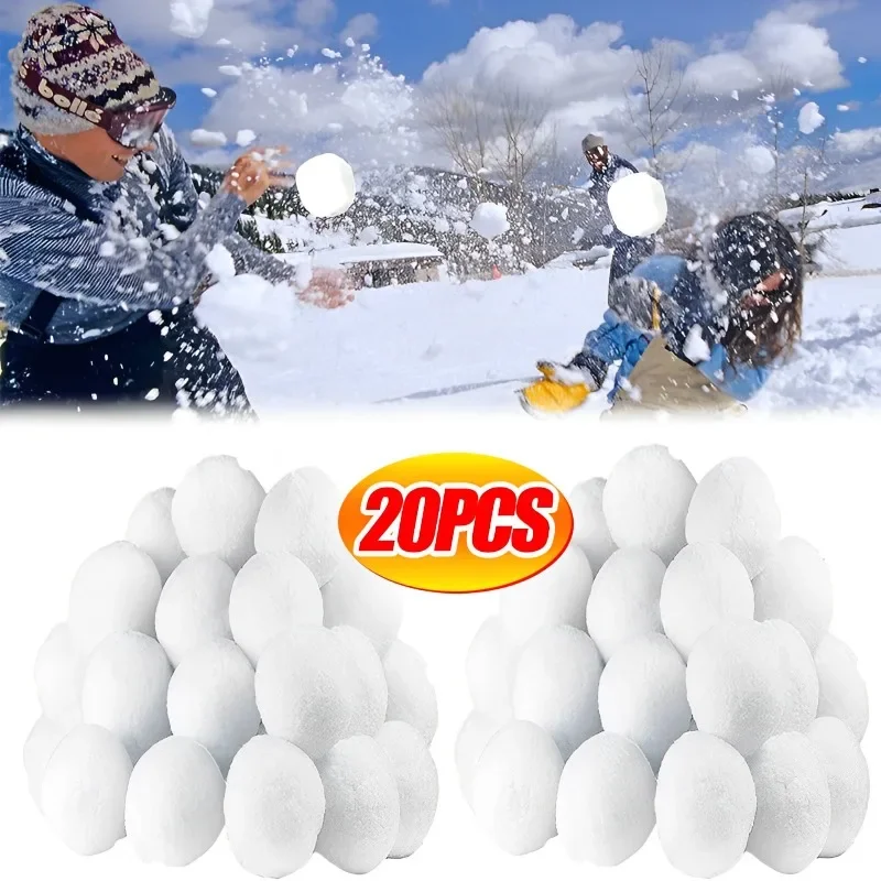 20-5PCS-Christmas-Snowballs-Indoor-Xmas-Decoration-Realistic-Polyester ...