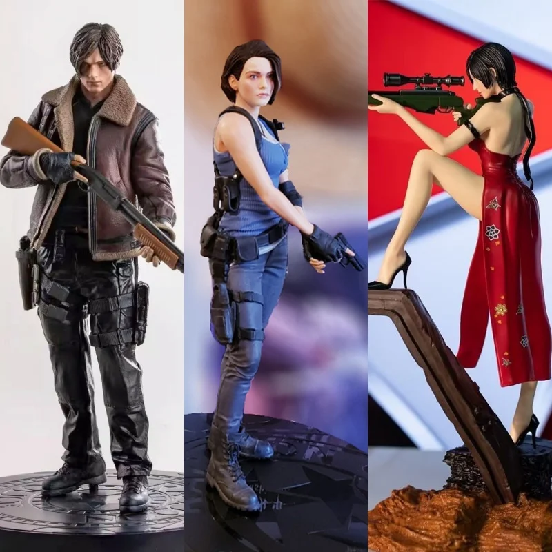 Hot-Anime-Resident-Evil-Figures-Leather-Jacket-Leon-Ada-Wong-Scott ...