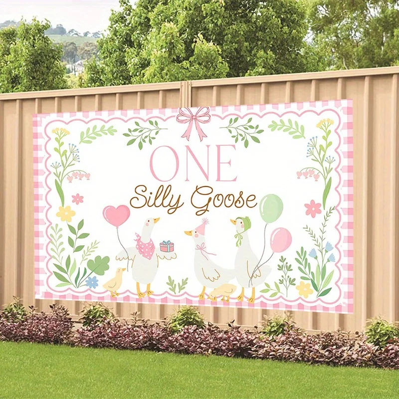 1 "Silly Goose" background banner - Durable polyester farm barn theme ...
