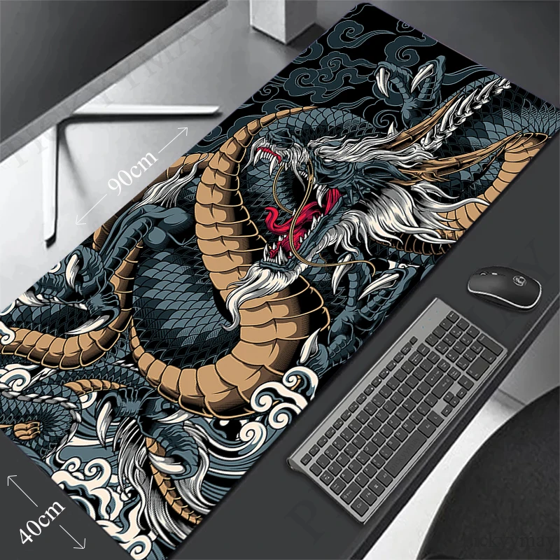 Design Dragon Locking Edge Mouse Pad Large Natural Rubber Mouse Mat ...