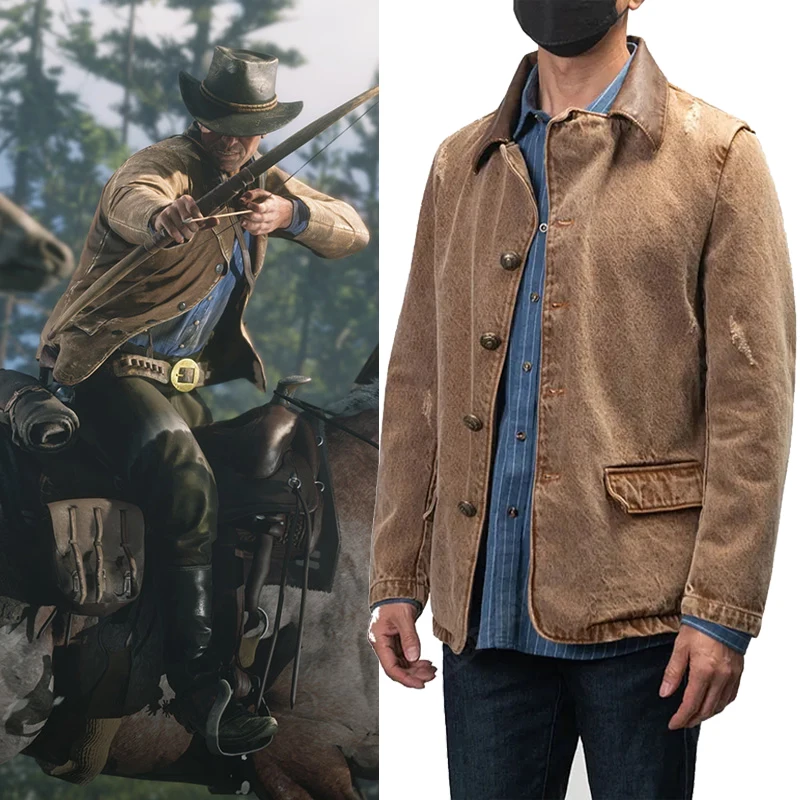 Game-RDR2-Arthur-Morgan-Same-Style-Jacket-Western-Denim-Cosplay ...