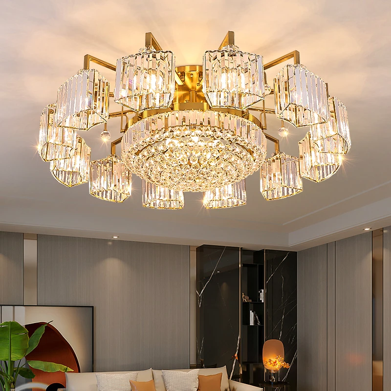 Luxury Dimmable LED Round Lustre Ceiling Chandelier Ceiling Pendant ...