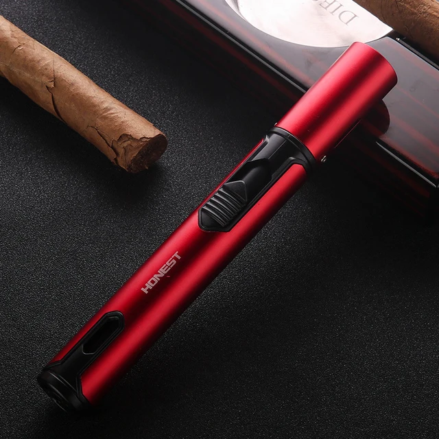 New HONEST Metal Torch Windproof Lighter Refillable Pen Lighter Jet ...