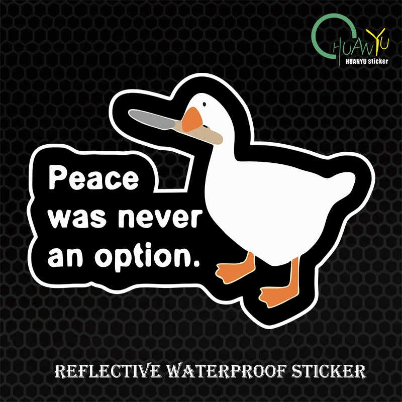 Duck creative pattern waterproof car decoration reflective personality ...