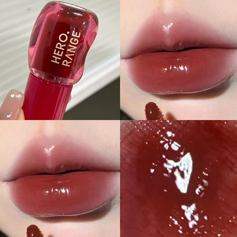 jelly Pudding Moisturizing lip gloss long lasting Mirror Water light ...