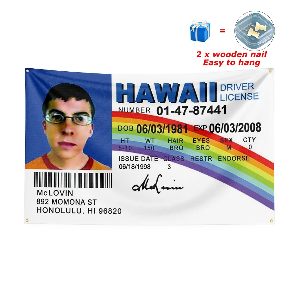 ID-falso-McLovin-Driver-License-Flag-Bandeira-para-Decora-o-4-Buracos ...