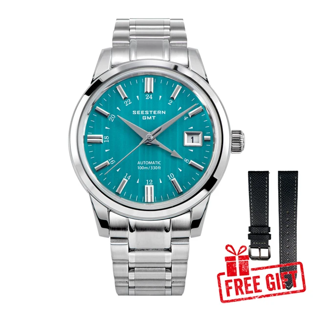SEESTERN S446 Men Watch Automatic Mechanical Wristwatches NH34 GMT ...