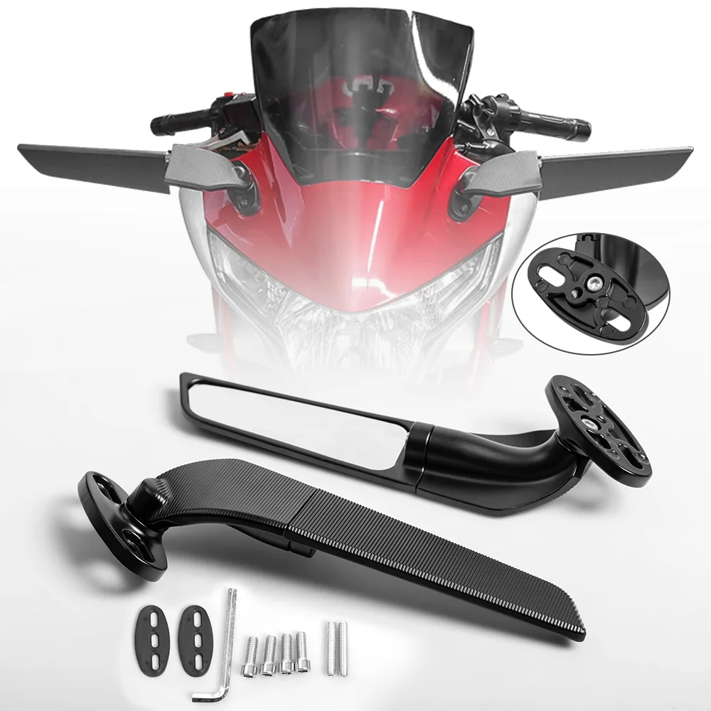 For Kawasaki Ninja 250 300 400 650 H2 H4 Modified Motorcycle Mirrors ...