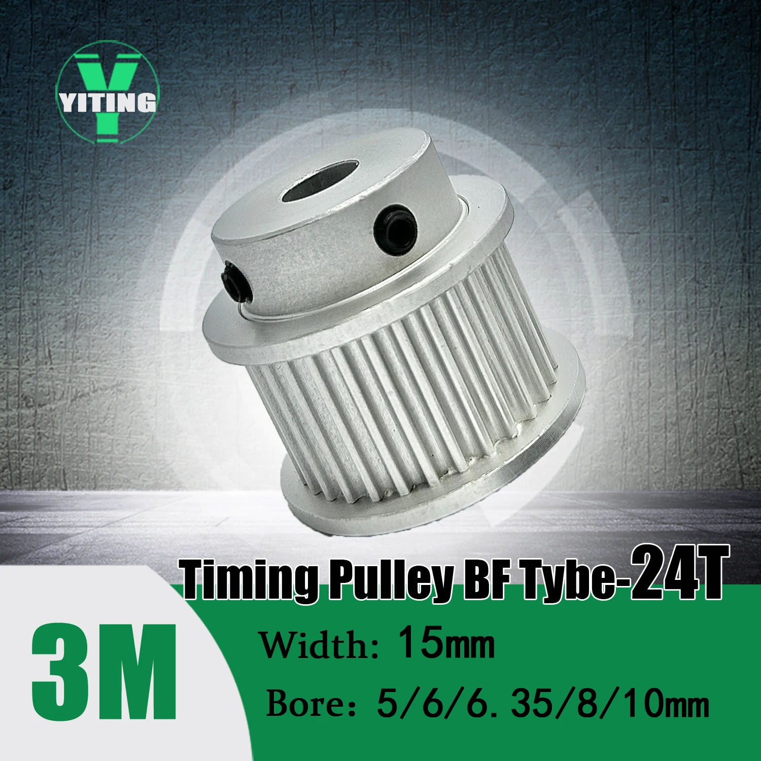 HTD3M 24teeth Timing Pulley 3M BF Belt Width 15mm Bore 5/6/6.35/8/10mm ...