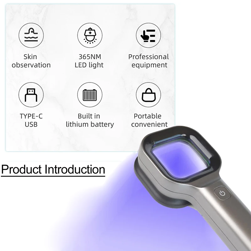 New Skin Analyzer With Woods Lamp Portable Vitiligo Detector Skin ...