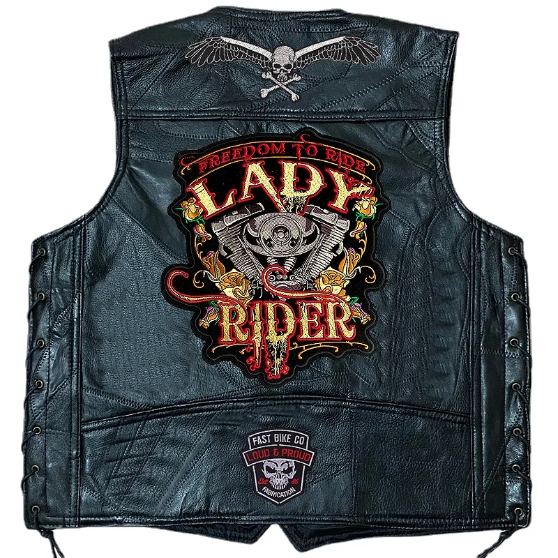 Men-s-Motorcycle-Leather-Vest-Fashion-Embroidered-Patches-Sleeveless ...