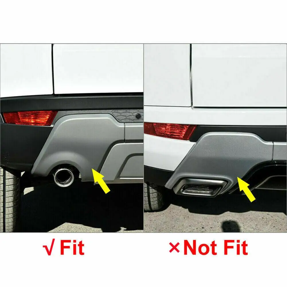 2 Pcs/set Rear Exhaust Pipe Towing Hook Cover Trim For Land Range Rover ...