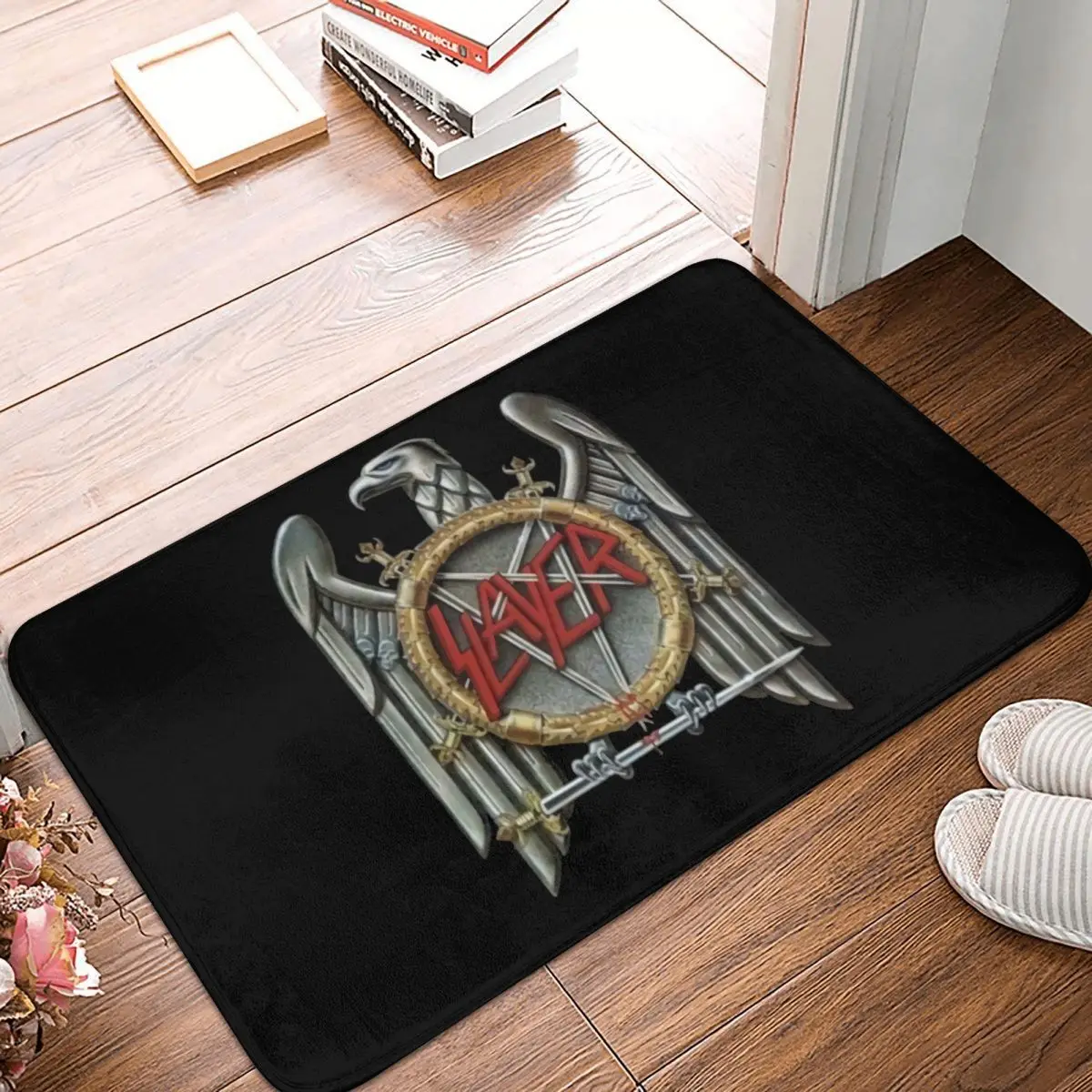 Slayer-Retro-80S-Rock-Band-Eagle-Logo-Floor-Mat-Rug-Anti-Stain-Kawaii ...