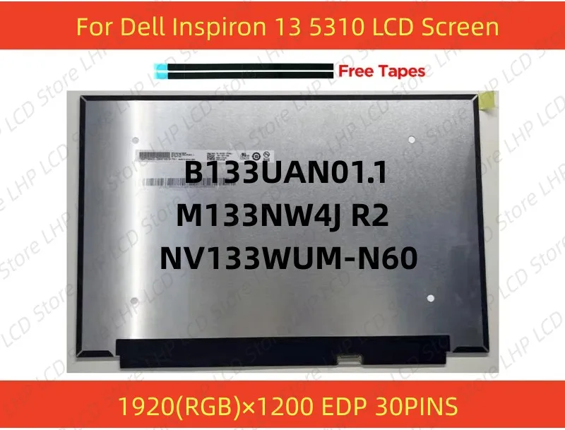 For-Dell-Inspiron-13-5310-LCD-Screen-M133NW4J-R2-NV133WUM-N60-B133UAN01 ...