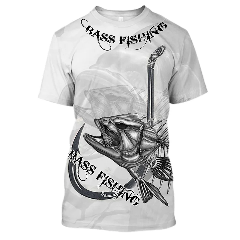 2021 New Summer The Latest Fish Outdoor T-shirt Man 3d Cool Print ...