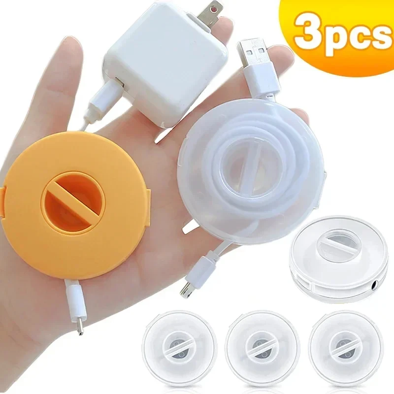 Portable Charger Cord Holder Round Storage Cable Winder Retractable ...