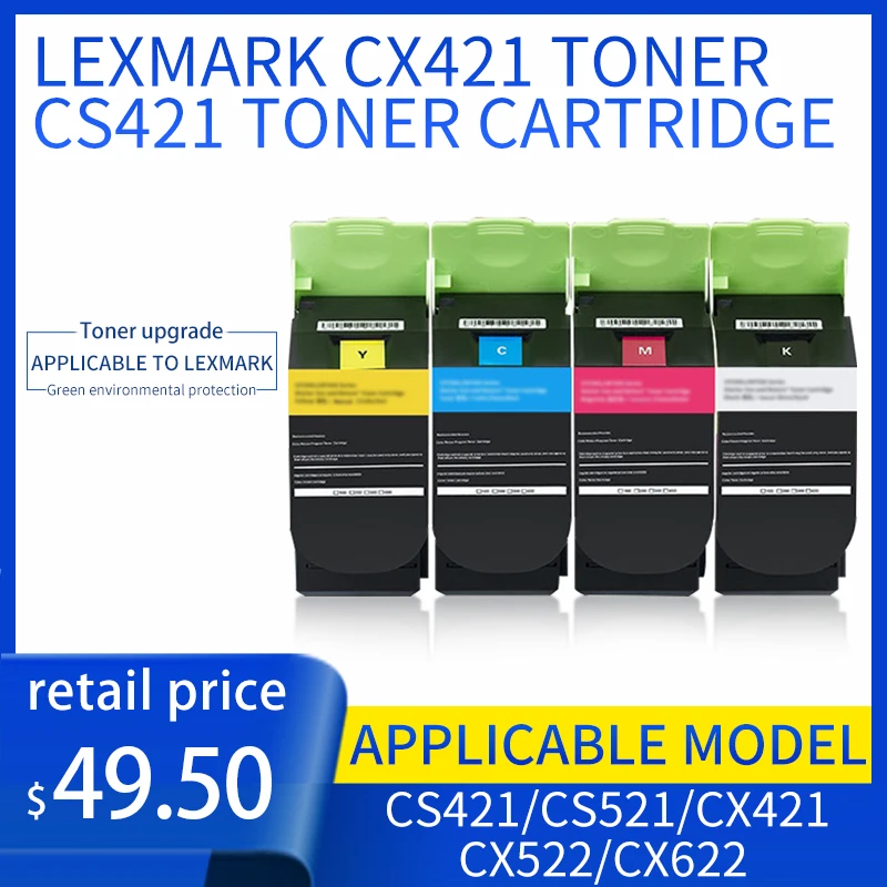 Para-Cartucho-de-T-ner-para-Lexmark-CX421dn-CS321-CX522-CX622dn-cs421 ...
