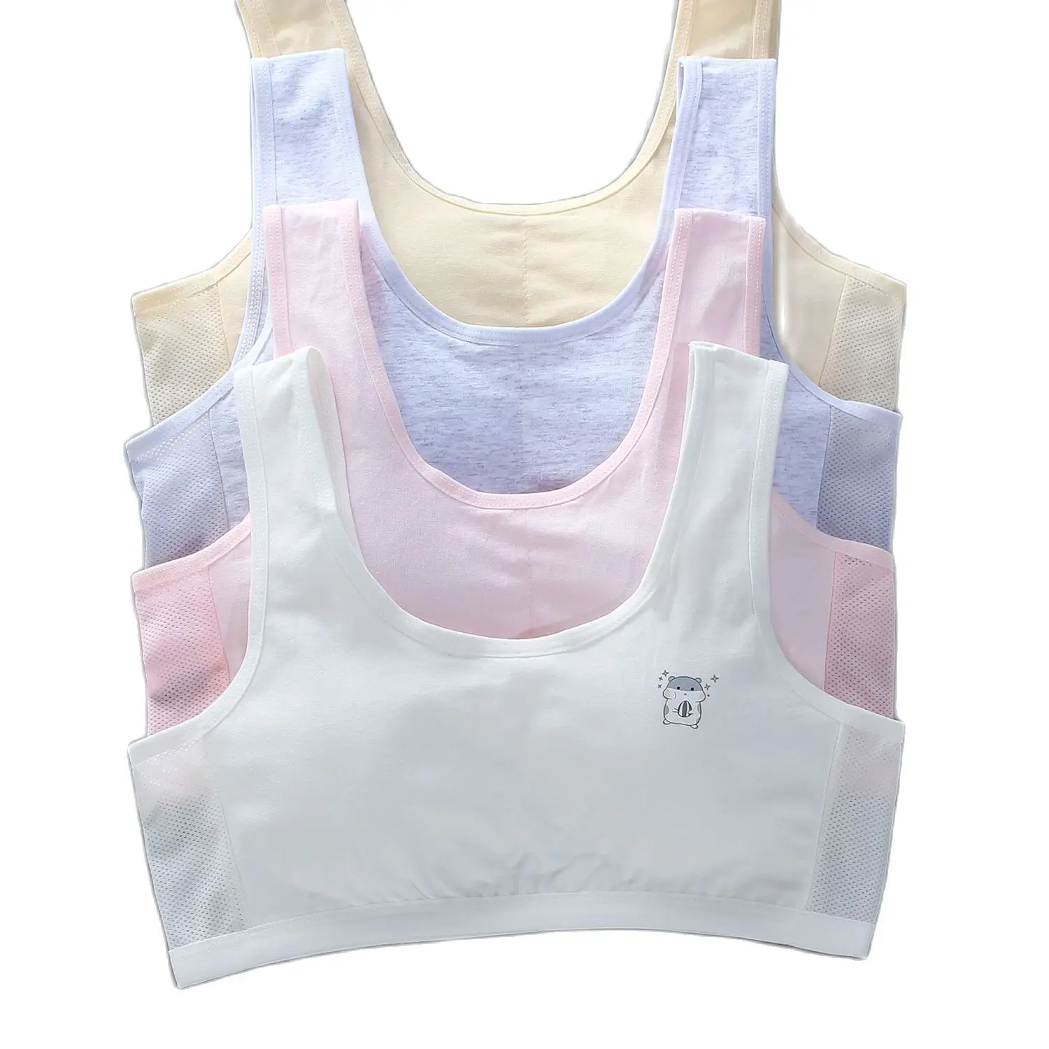 Teenage-Girls-Mesh-Bra-Kids-Underwears-Developmental-Vest-style-Tube ...