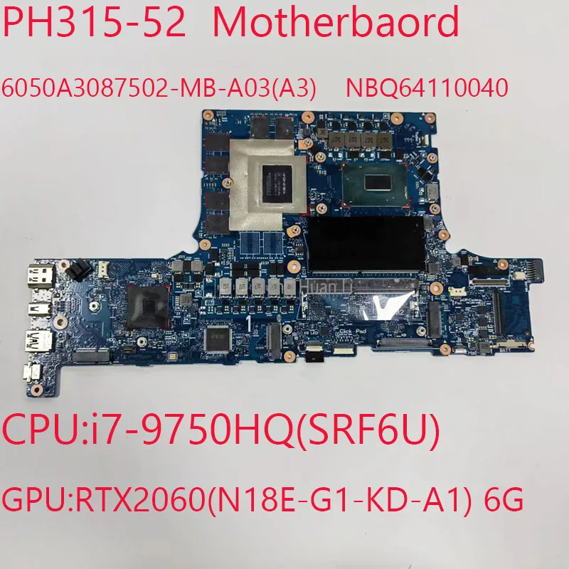PH315-52-Motherboard-6050A3087502-NBQ64110040-For-Acer-Predator-Helios ...