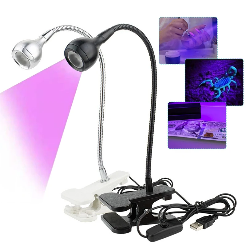 LED-Ultraviolet-Lights-UV-Glue-Curing-Desk-Lamp-Nail-Dryer-Money-Detect ...