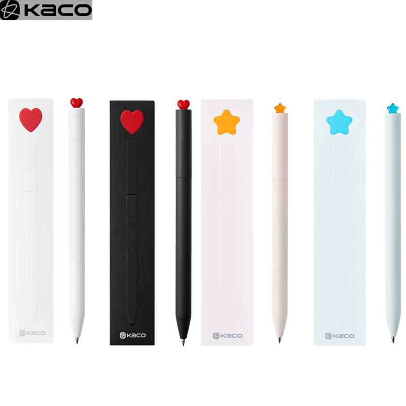 Kaco-First-LOVE-Star-Gel-Pens-Creative-0-5mm-Black-Ink-Refills-Rotary ...