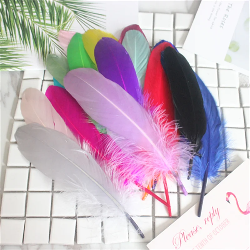 50pcs/lot Natural Goose Feathers 15-20cm 6-8inches Feather For Crafts ...