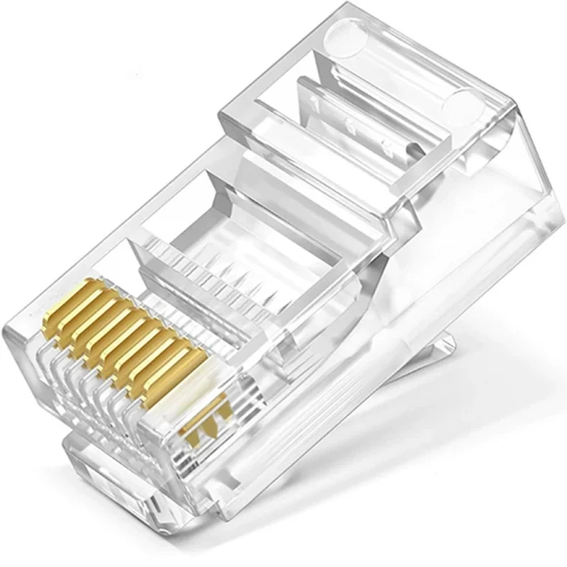 50pcs-Crystal-8Pin-RJ45-Modular-Plug-Rj-45-Network-Cable-Connector ...