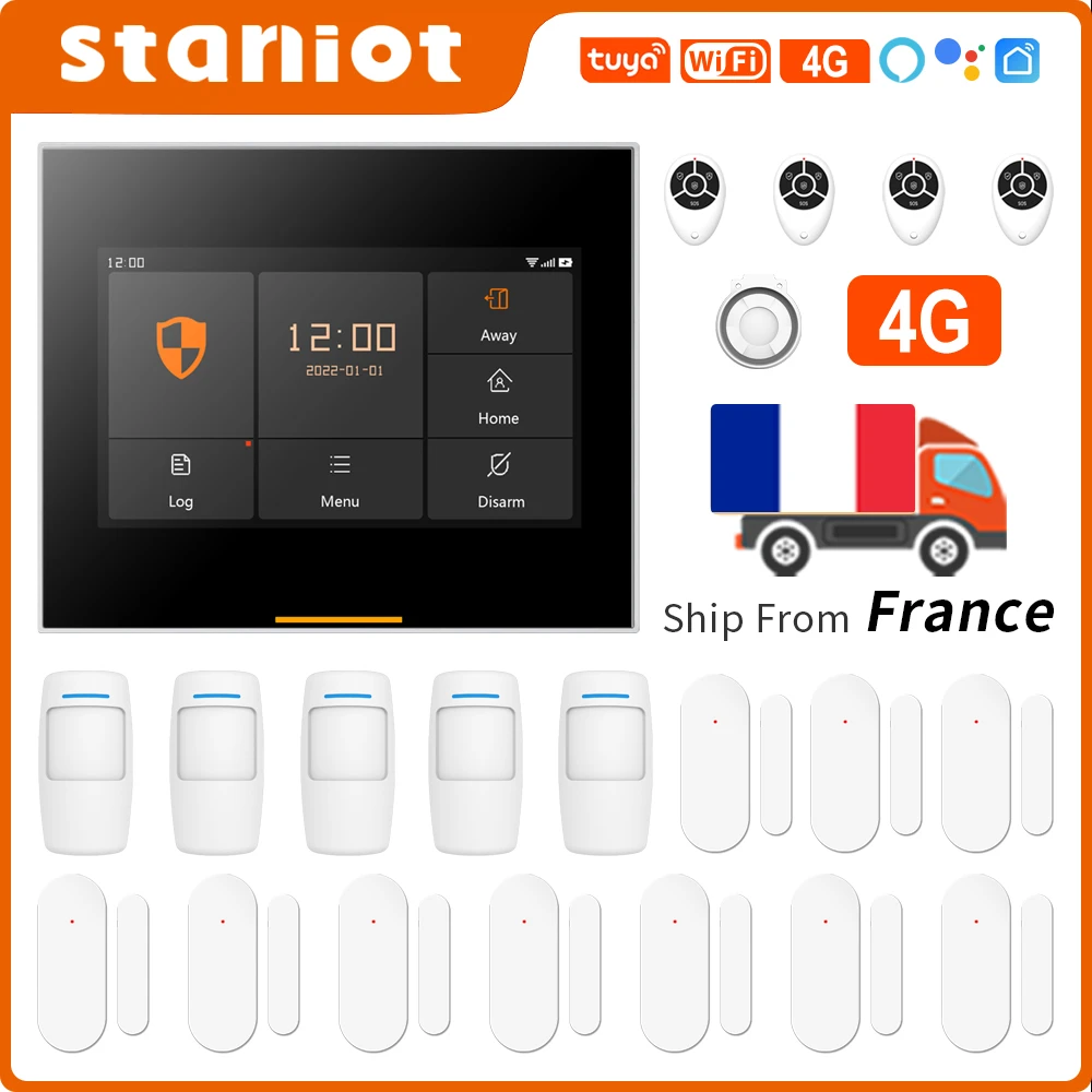 Staniot 433mhz Wireless Wifi 4g Smart Home Security Alarm System Kits For Garage And Residential ...