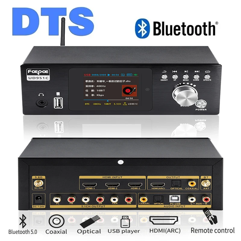 DSD-Audio-Decoder-Standard-Version-with-5-8G-Receiver-DTS-Dolby-5-1 ...