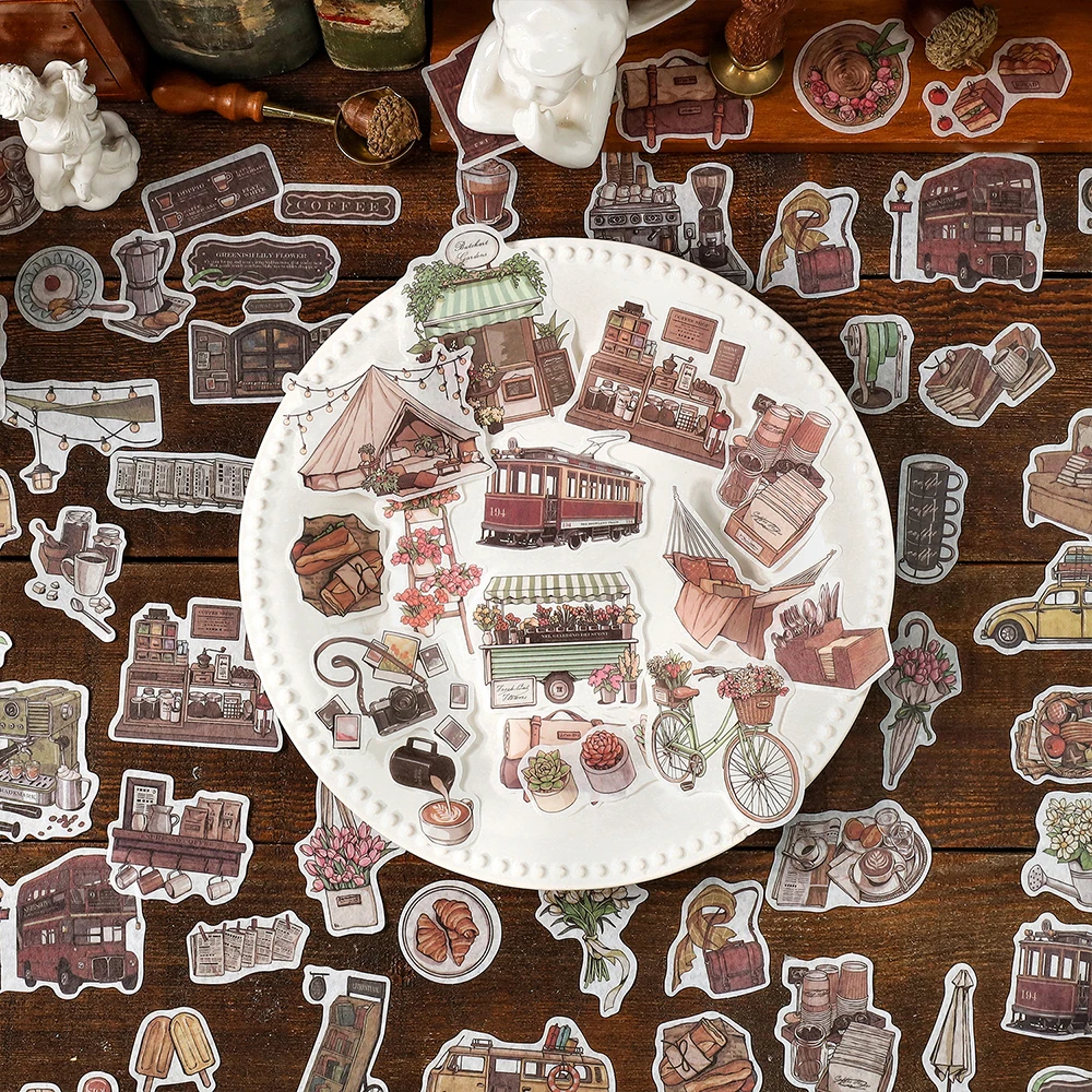 1-Lot-24-Packs-Vintage-Love-World-Again-Diary-Sticker-Bag-Scrapbooking ...