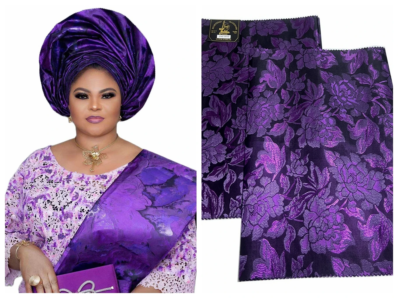 African-High-Quality-Classic-Style-Printing-Embroidery-Headtie-Wrapper ...