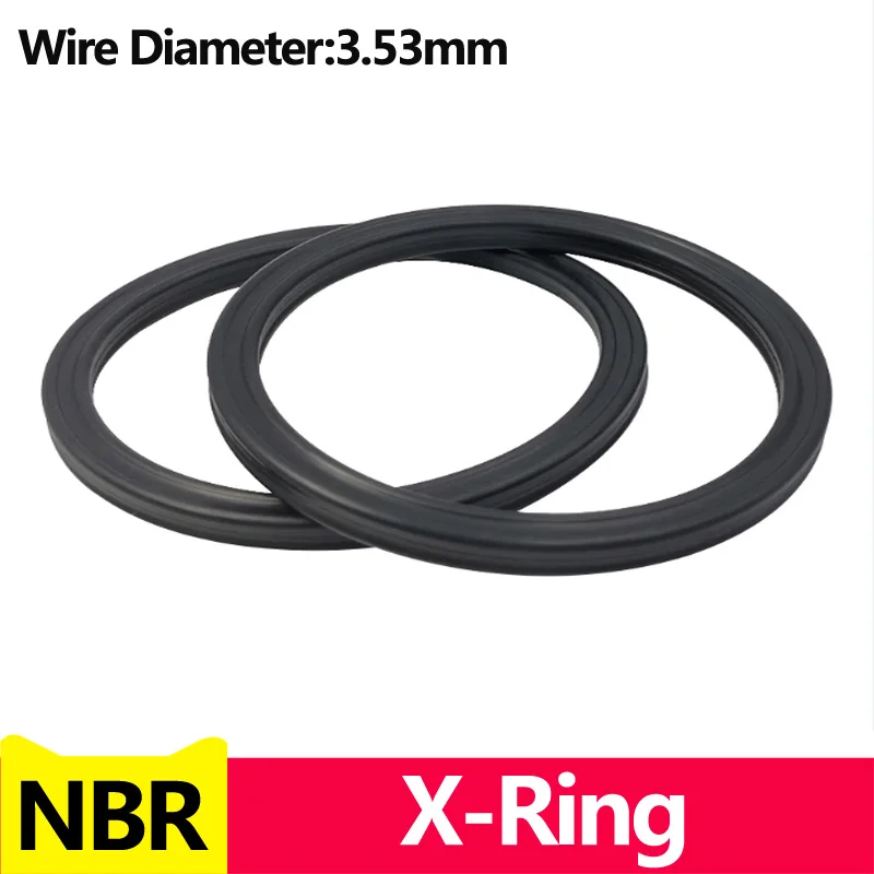Black NBR X-Ring,Four Lip Seal Ring,Nitrile Rubber,for Hydraulic ...