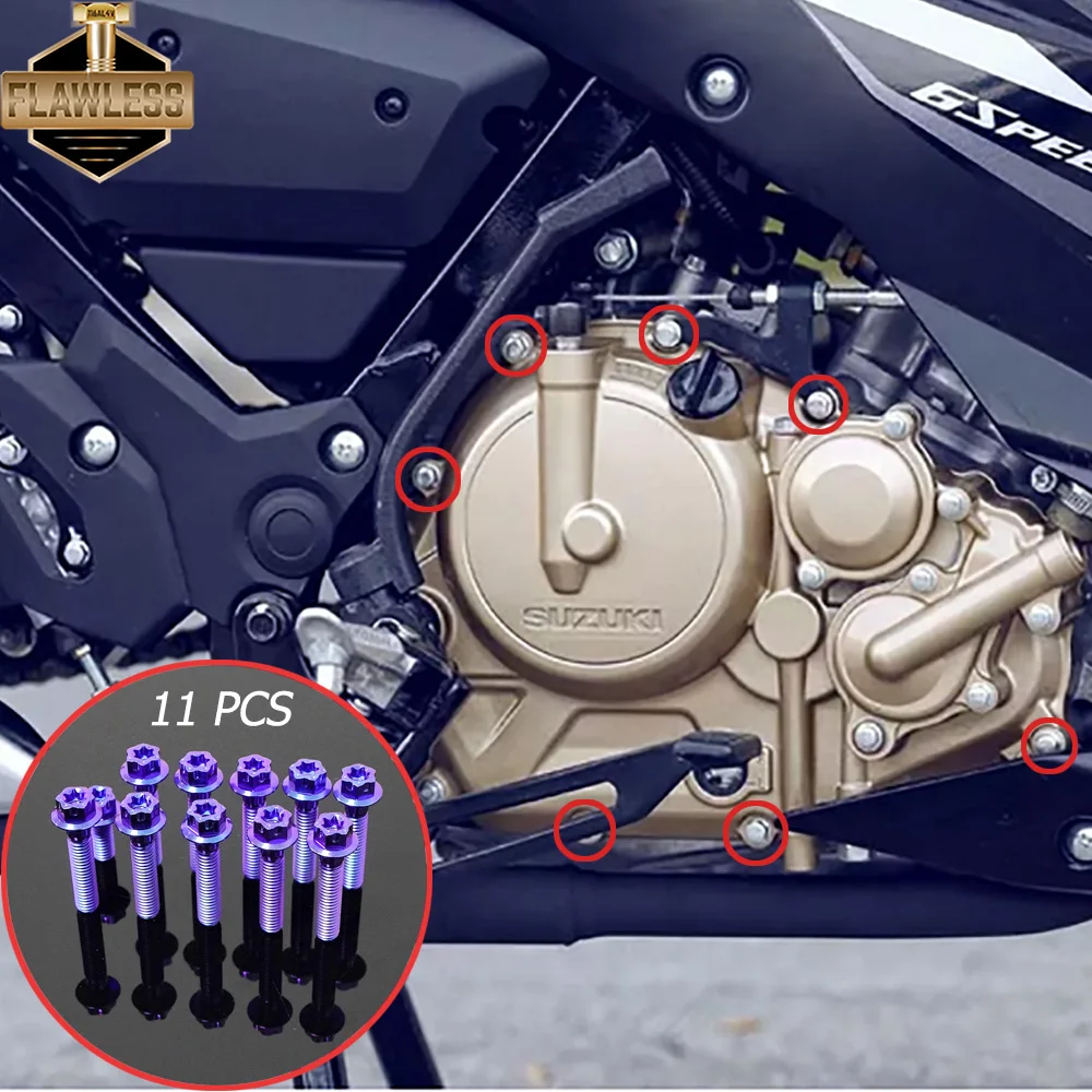FLAWLESSTI-Gr5-CNC-Titanium-Bolts-Crankcase-Disc-Engine-Oil-Duo-Cap ...
