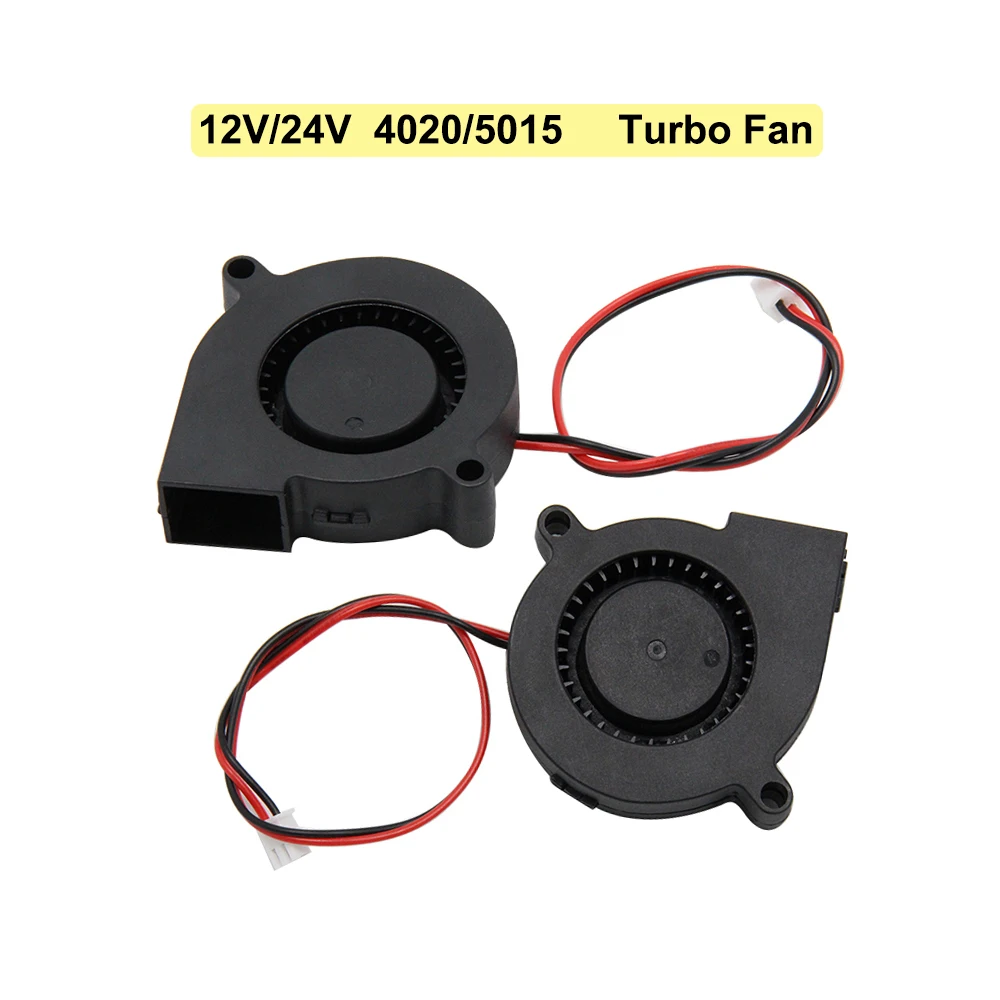 2pcs 5015 4020 Blower Fan 12V 24V Turbo cooling fan 5cm 50x50x15mm 12v ...