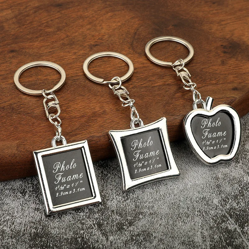 1Pcs-Photo-Frame-Keychain-Insert-Photo-Metal-Blank-Keyring-Heart ...