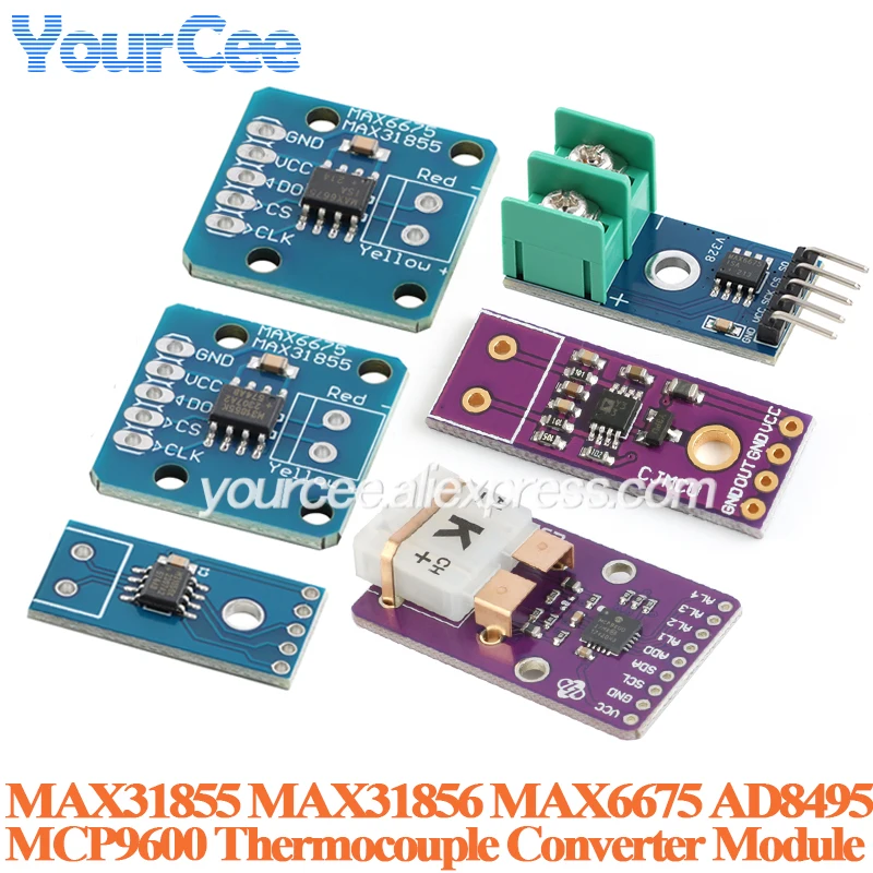 AD8495 Precision Thermal Coupling MCP9600 MAX31856 MAX31855 MAX6675 K ...