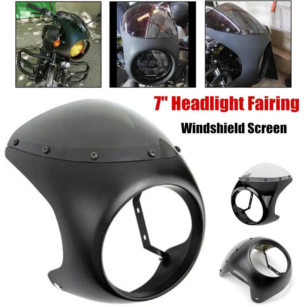 7-Inch-Motorcycle-Front-Headlight-Cover-Retro-Waterproof-Anti-fall ...