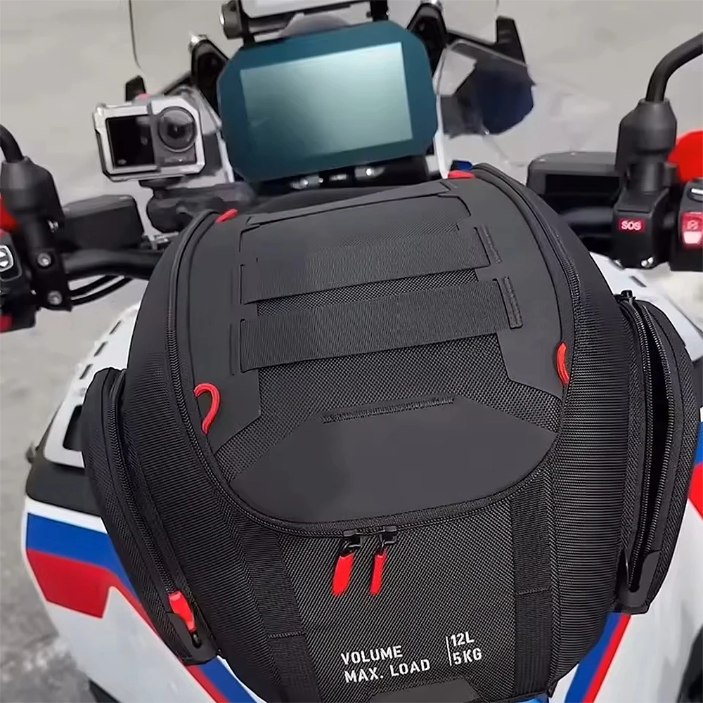 Motorcycle 12L Tank Bag Luggage Waterproof Backpack Quick Lock Kit ...