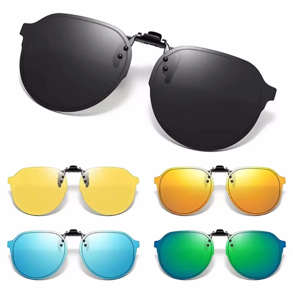 Flip Up Clip on Sunglasses Polarized Anti Glare Men Driving Women ...