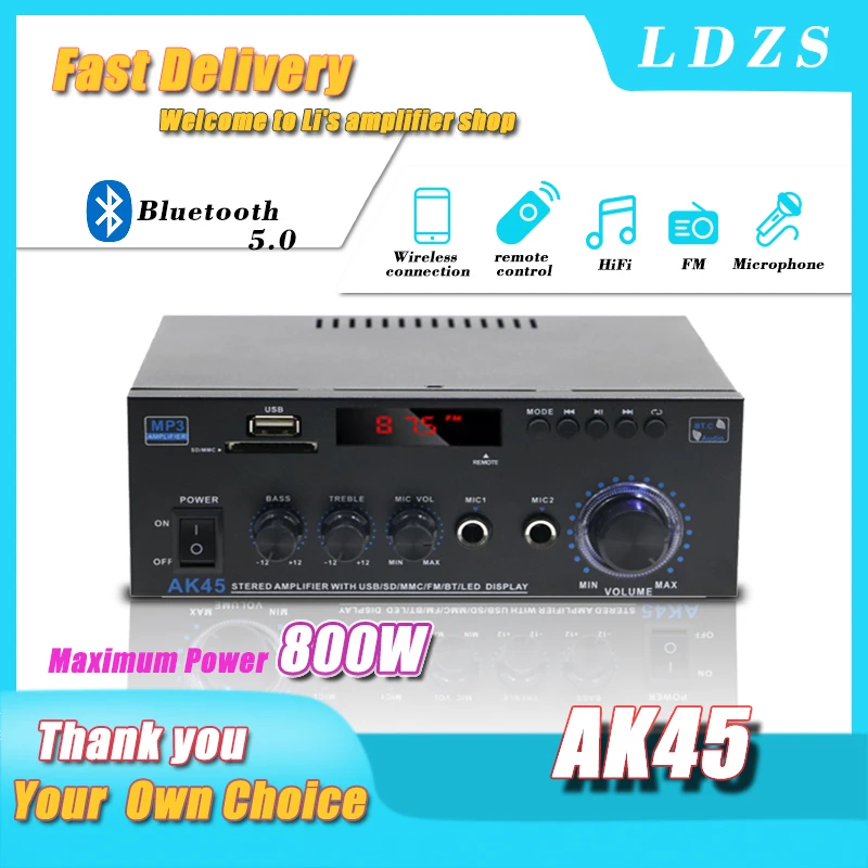 AK45-HiFi-Digital-Bluetooth-Audio-Amplifier-MP3-Channel-2-0-Sound-Power ...