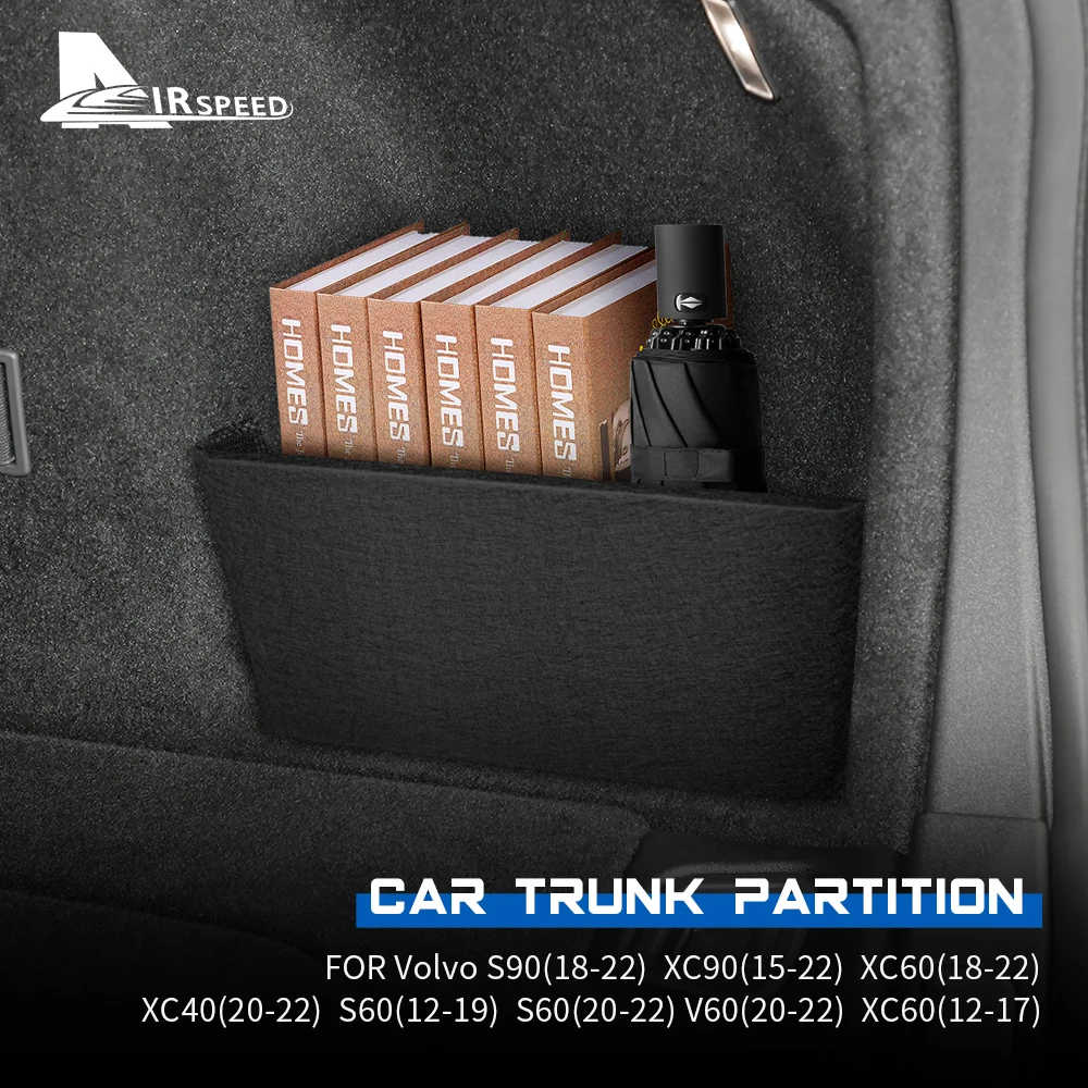 Car Storage Sides Trunk Partition for for Volvo S60 S90 V60 XC40 XC60 ...