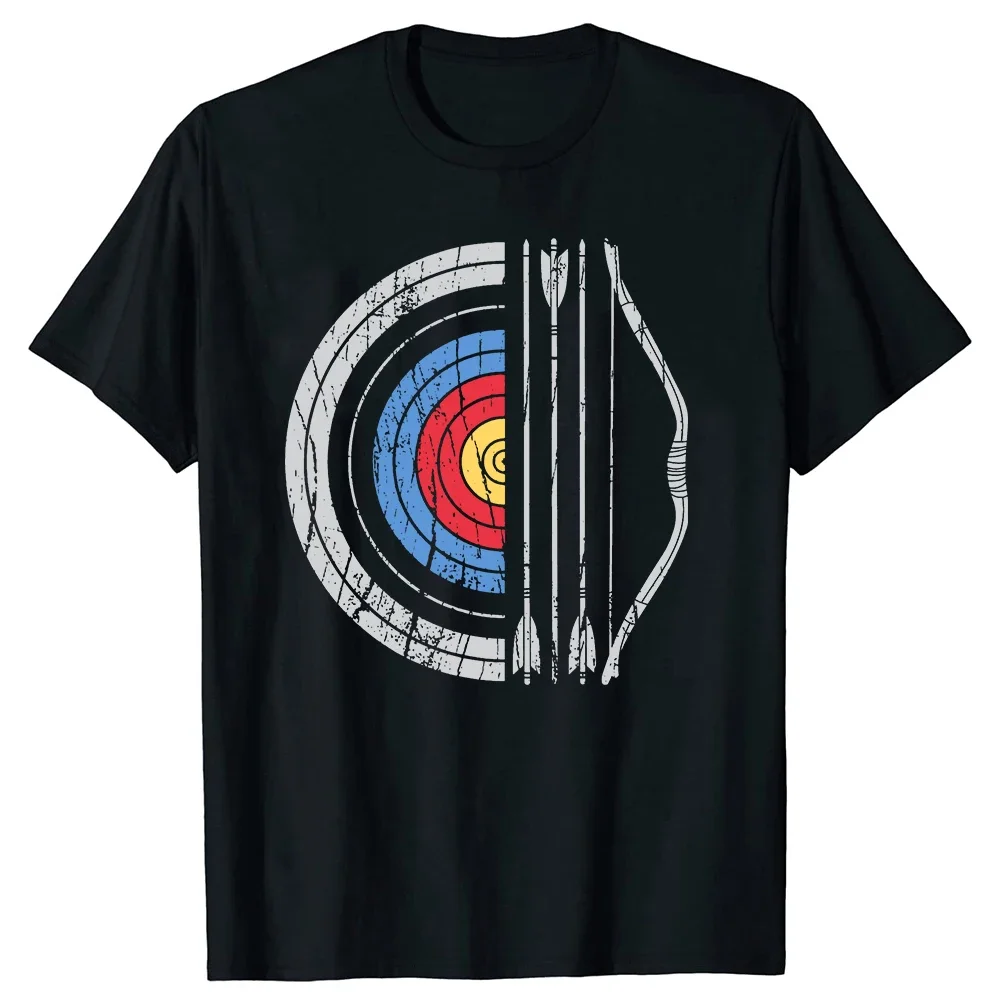 Funny Archery Target Bow And Arrow Archer Retro Vintage Men Women Vintage Bow Bowhunting T Shirt ...