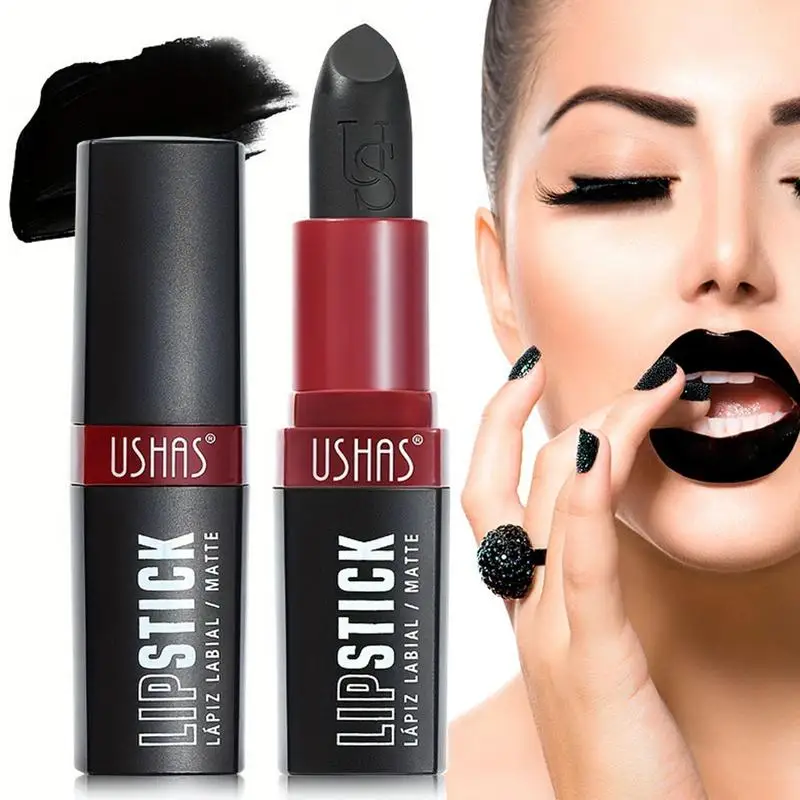 Matte Vampire Black Lipstick Matte Black Lip Stick High Impact Highly ...