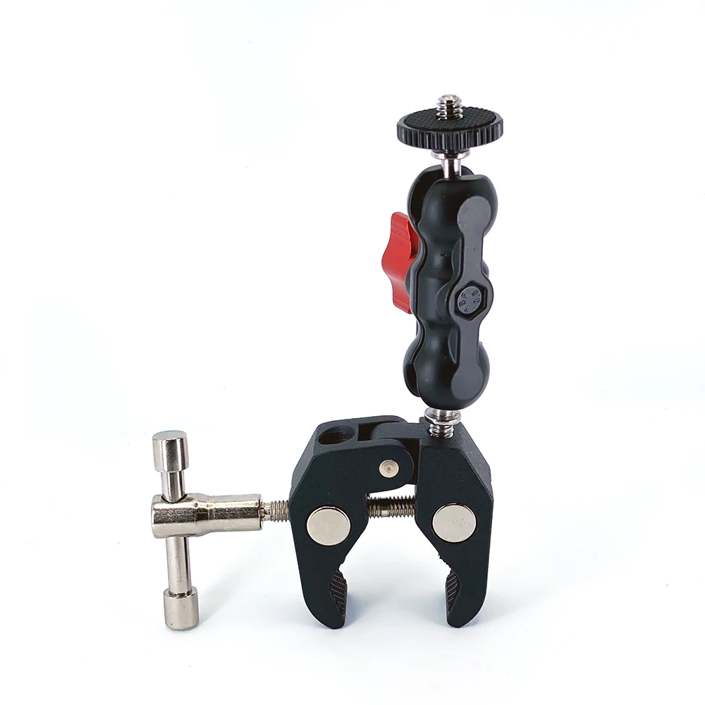 Universal Magic Arm Multi Functional Ballhead Clamp Double Ball Adapter ...