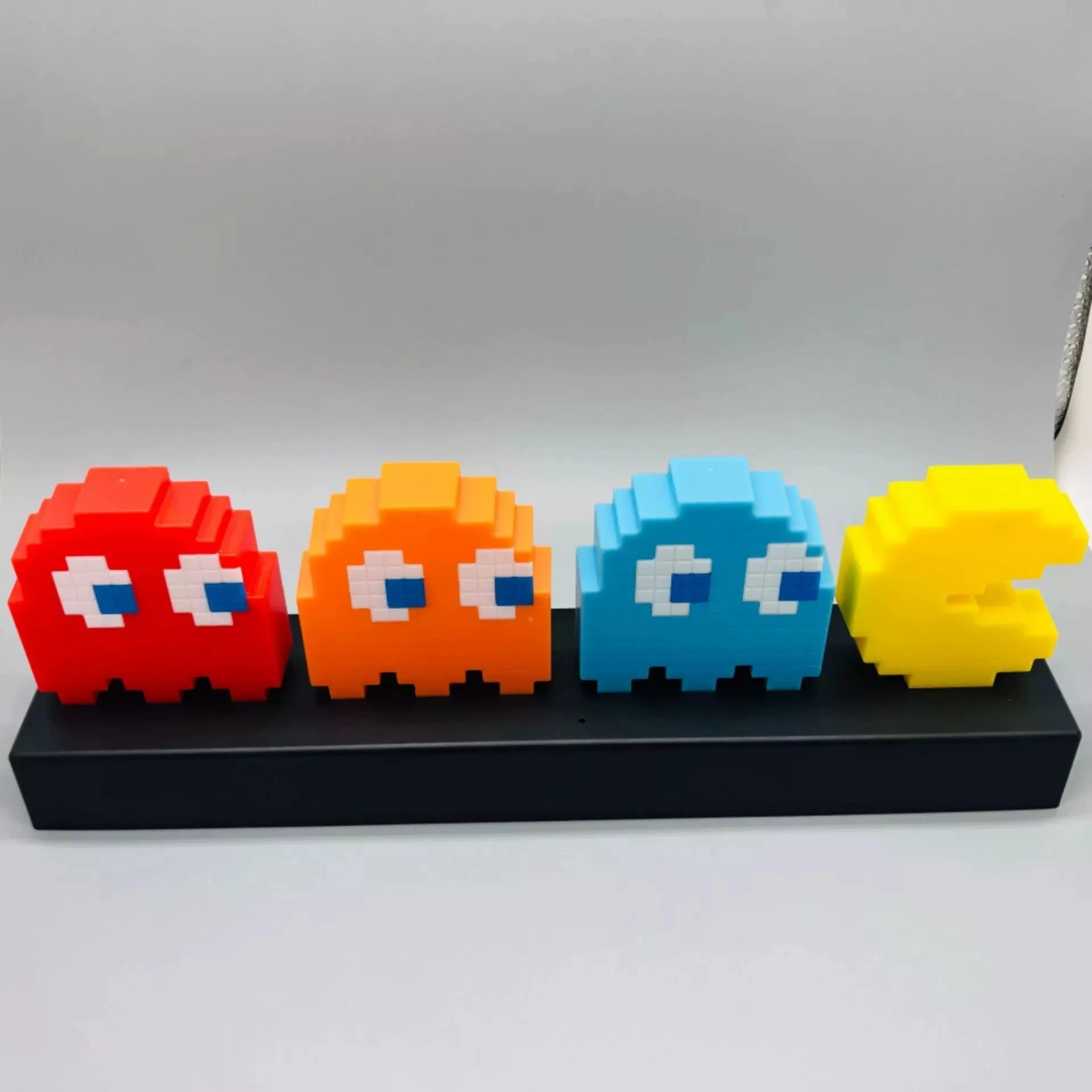 픽셀 램프 팩맨 라이트 그림 3d Illusion Led 야간 조명 게임 비주얼 액션 피겨 모델 음성 제어 램프 생일 선물